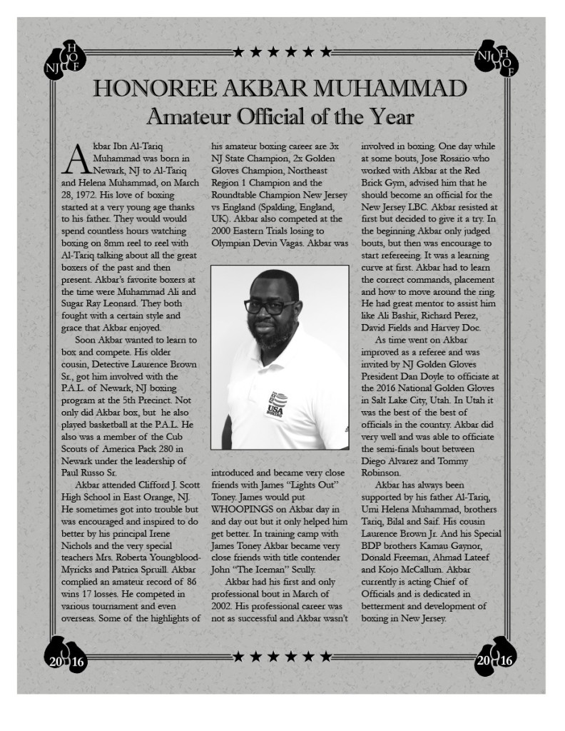 AKBAR MUHAMMAD – New Jersey Boxing Hall of Fame