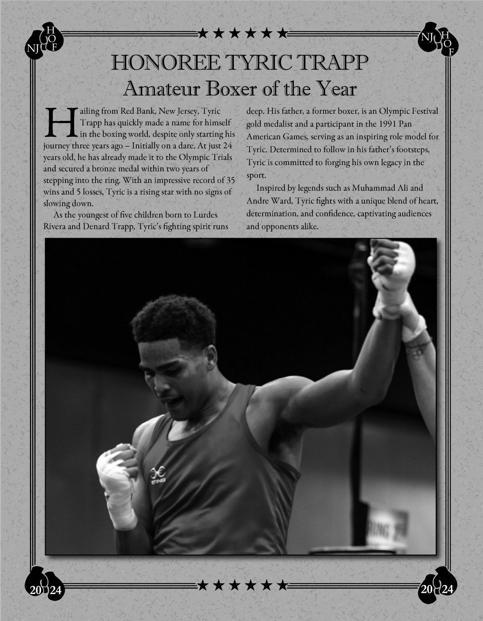 TYRIC TRAPP – New Jersey Boxing Hall of Fame